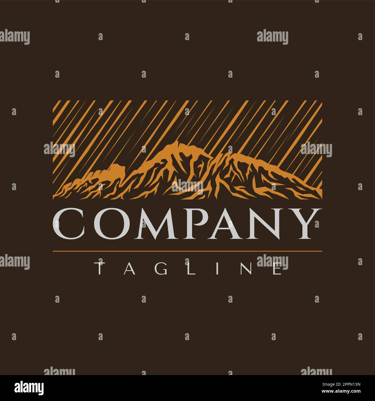 Luxury line art mountain peak logo design vector. Elegance mountain ...