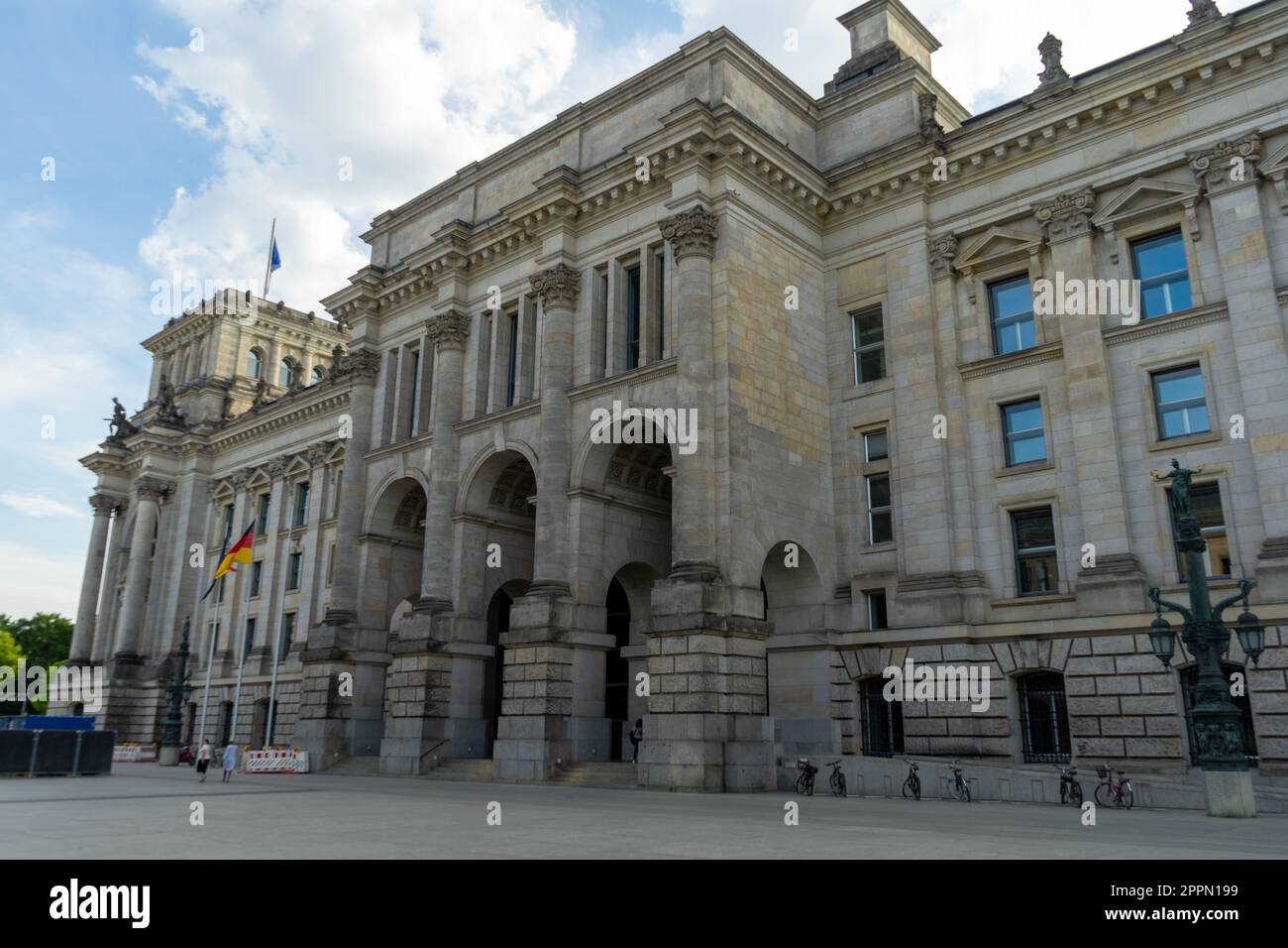 Berlin, Germany 05.06.2022: View of the back facade of the Reichstag in ...