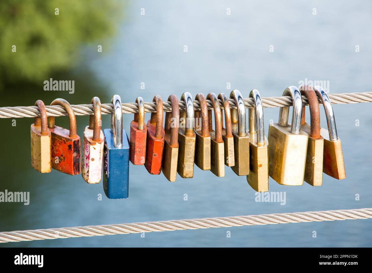 Love locks as symbol for everlasting love Stock Photo - Alamy