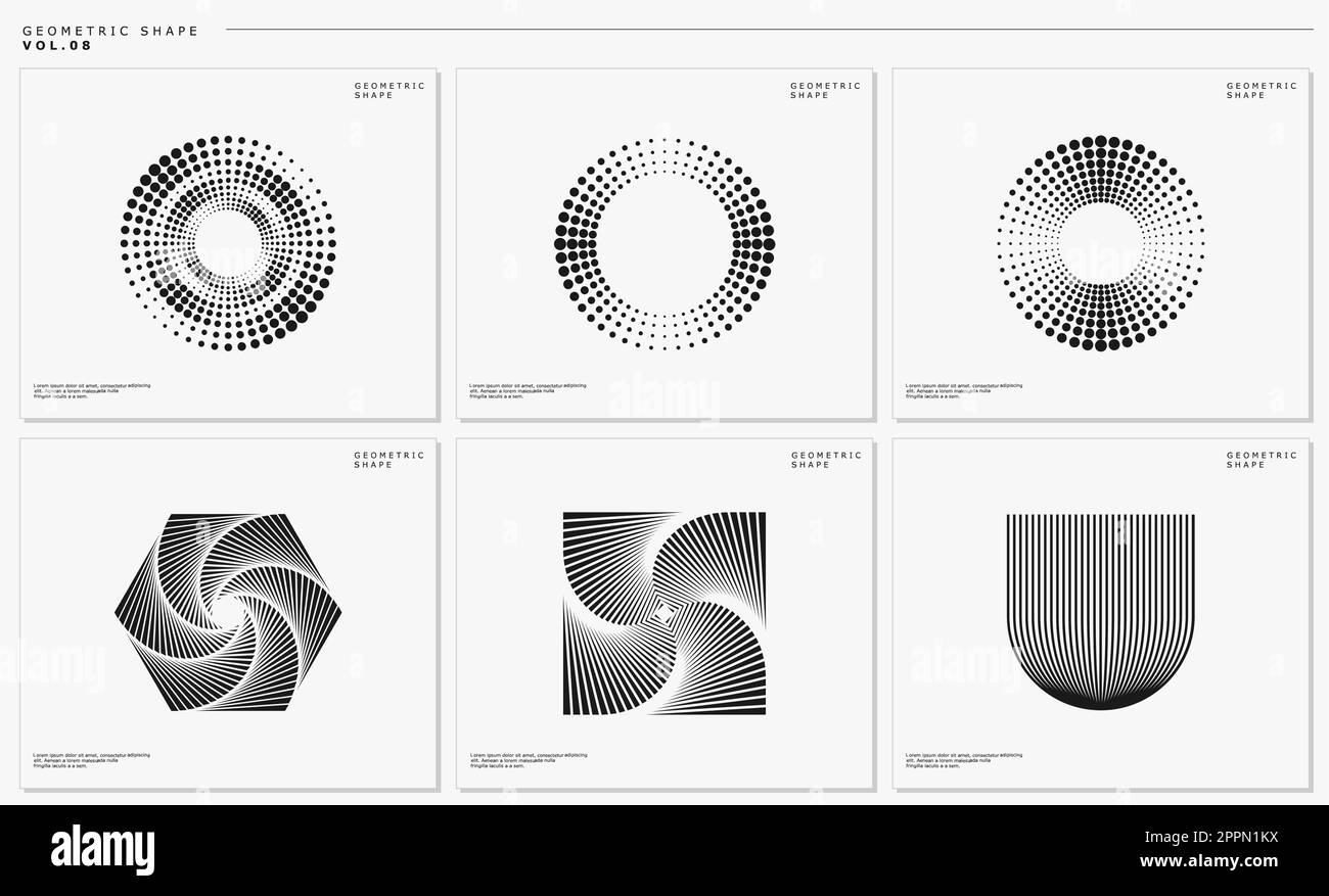 Set of abstract geometric shape logo design. Modern dynamic blend line logo Stock Vector Image ...