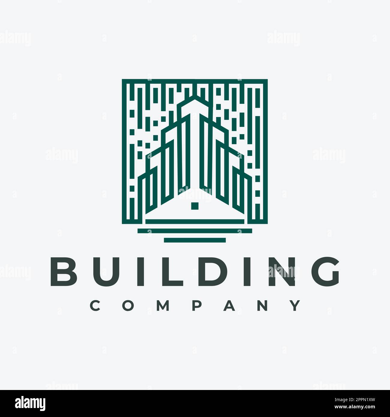 Elegance line building logo design vector. Minimalist home skyscraper ...