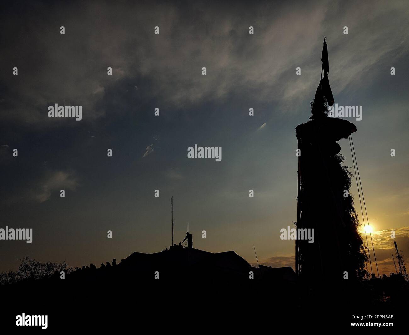 Kathmandu, Bagmati, Nepal. 24th Apr, 2023. People observe the chariot ...