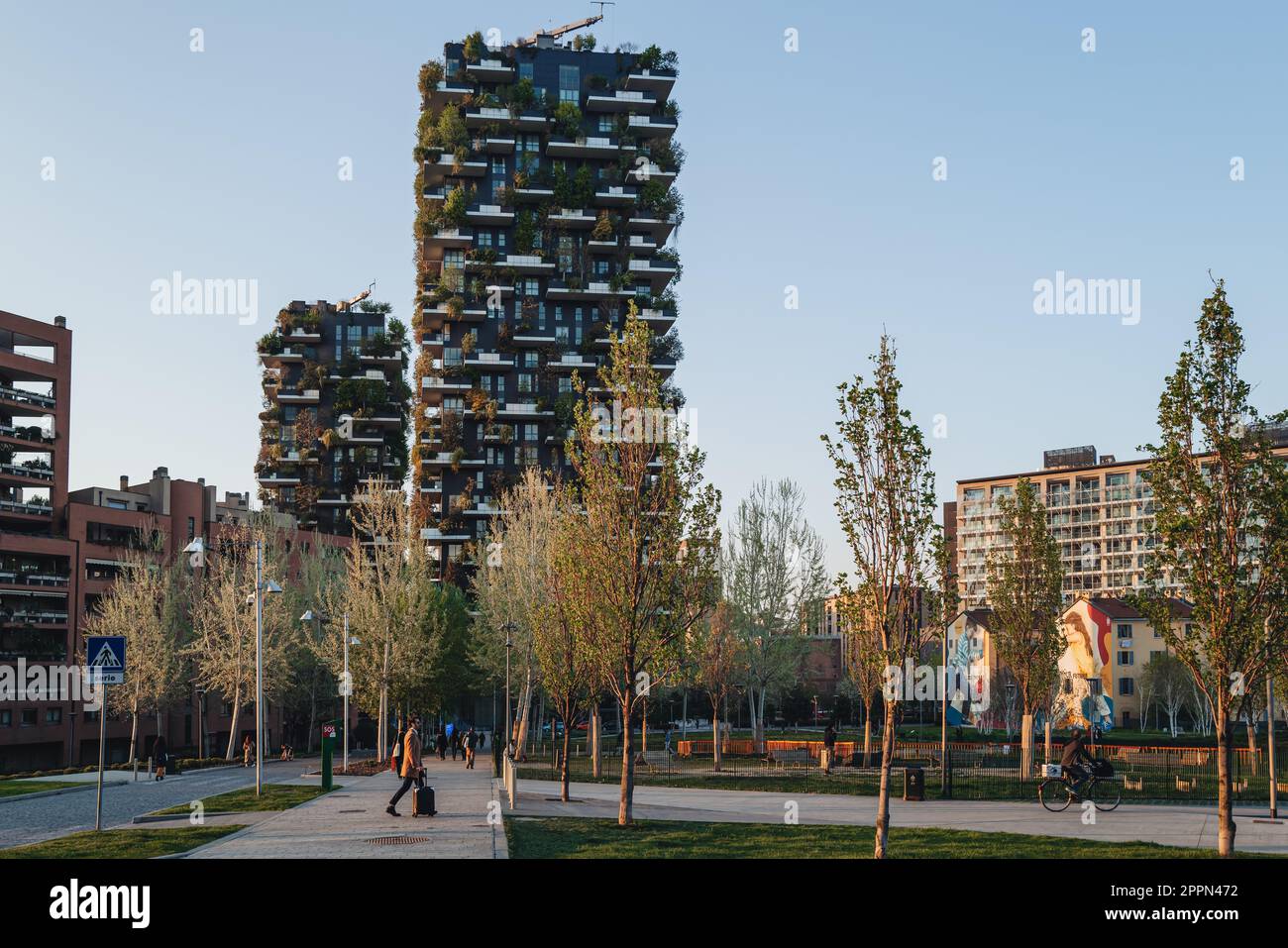 Milano, Italy - April 2023: The iconic Bosco Verticale building in the ...