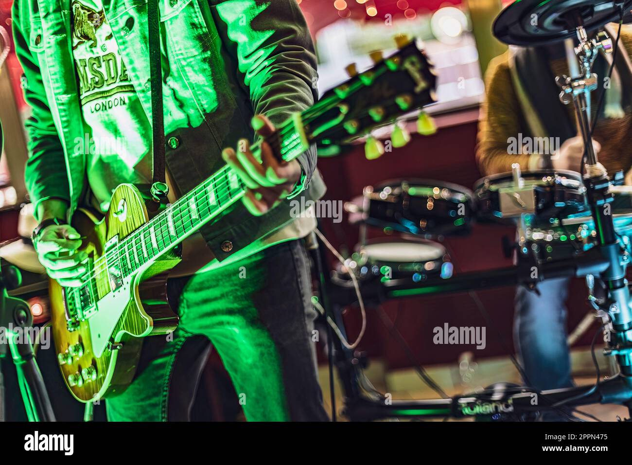 Milan, Italy 24 april 2023: Energetic live performance of a talented ...