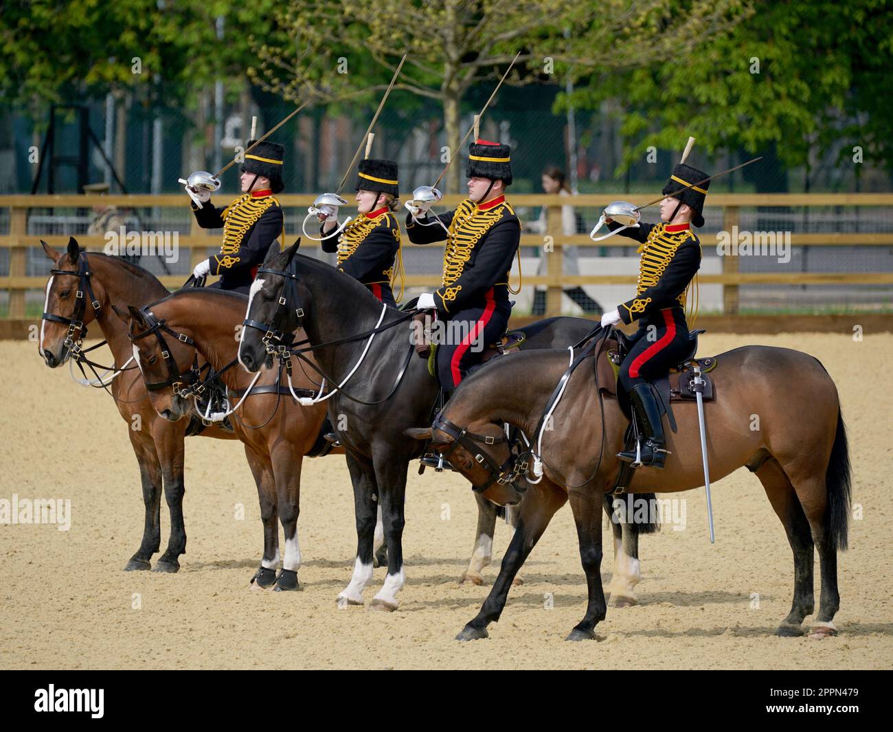 Members of the King's Troop, Royal Horse Artillery, during an Advanced ...