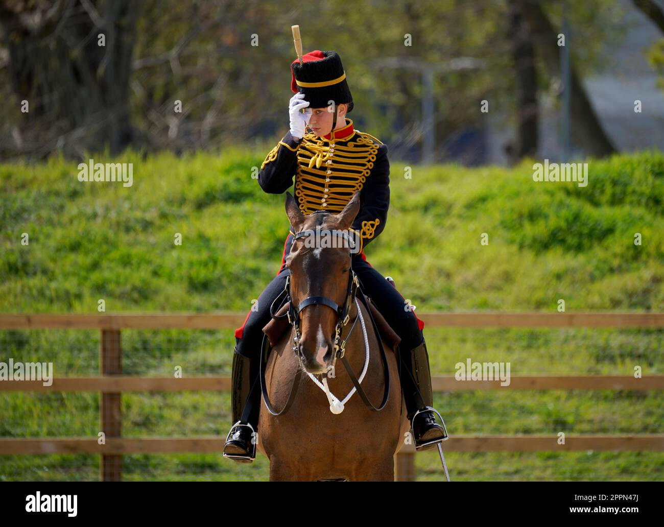 A member of the King's Troop, Royal Horse Artillery, during an Advanced ...