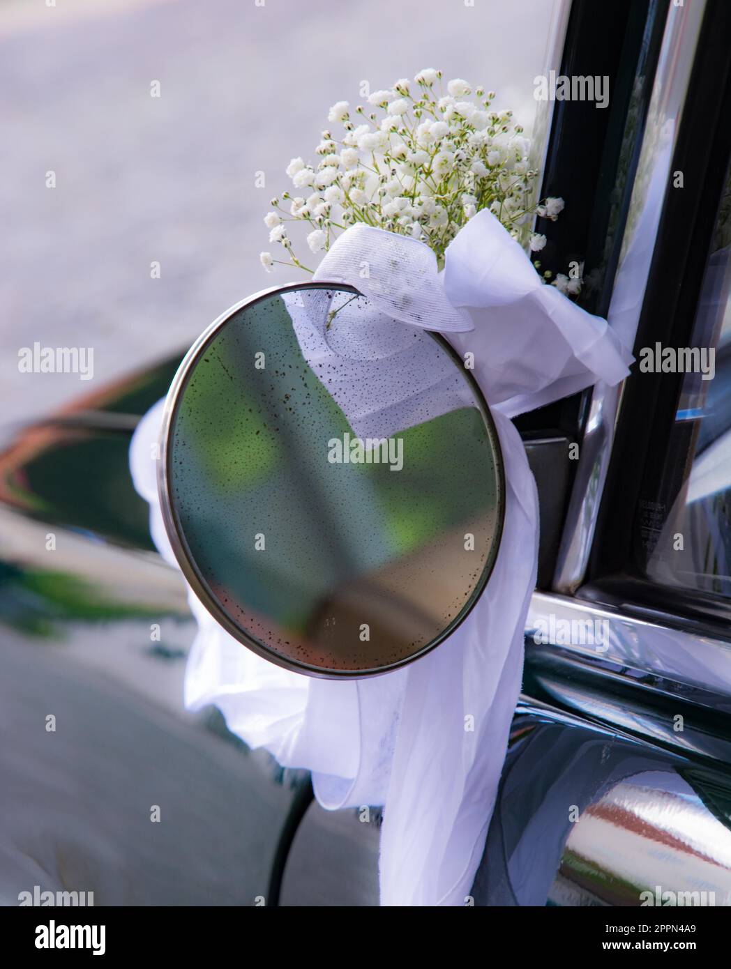 Vintage outside rear mirror of an old-timer Stock Photo - Alamy