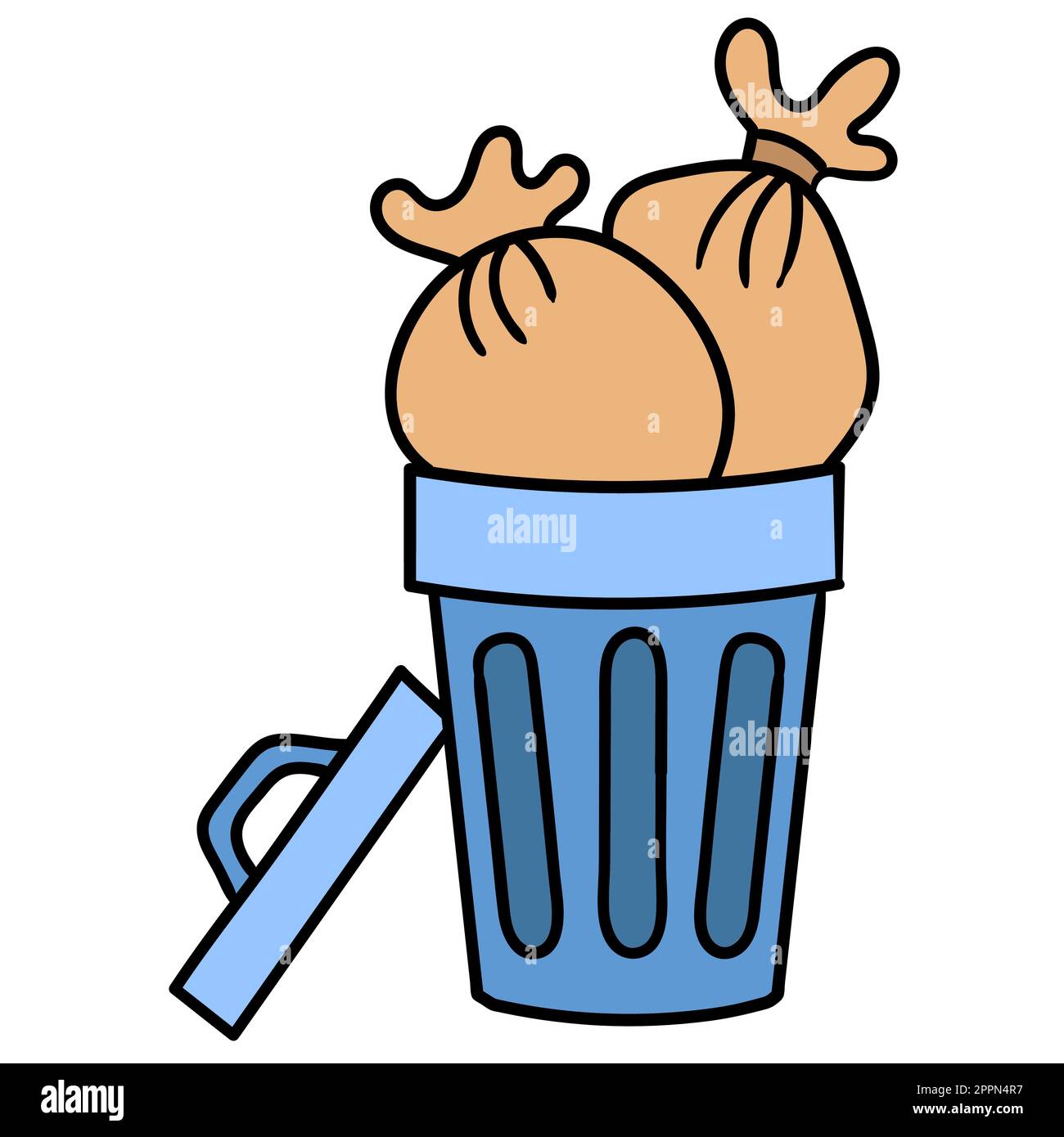 Trash can doodle icon Stock Vector Images - Alamy