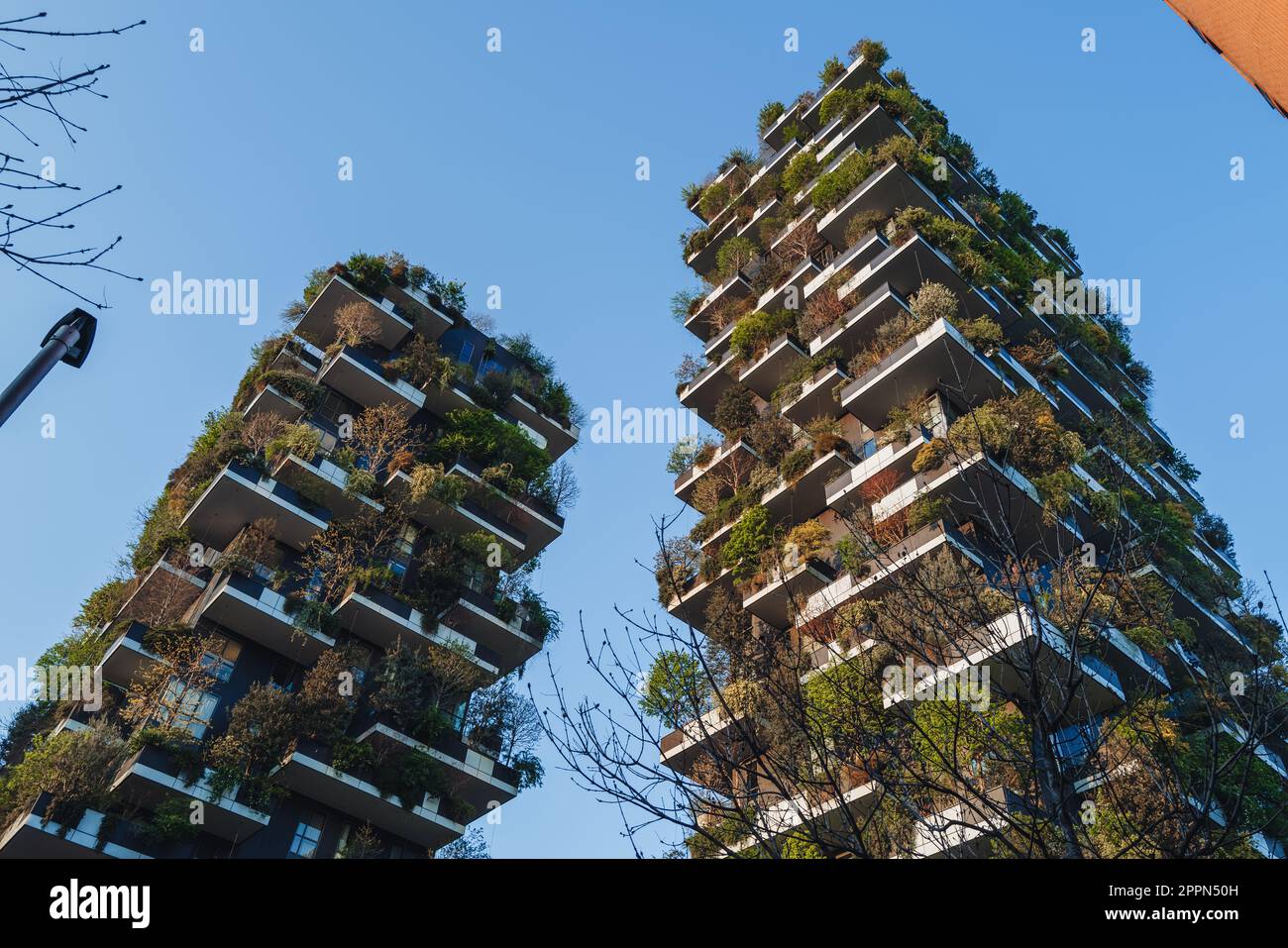 Milano, Italy - April 2023: The iconic Bosco Verticale building in the ...
