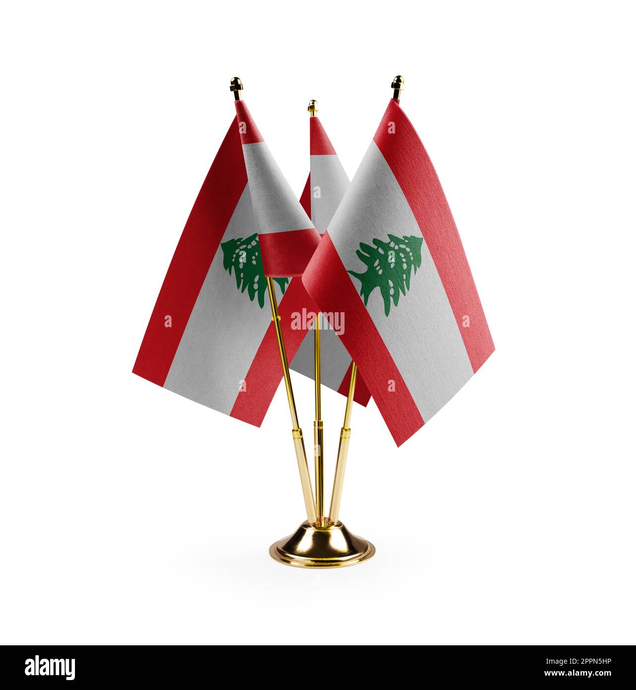 Small national flags of the Lebanon on a white background Stock Photo ...