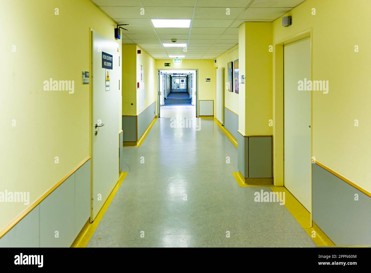 empty aisle at a typical german hospital, Germany Stock Photo - Alamy
