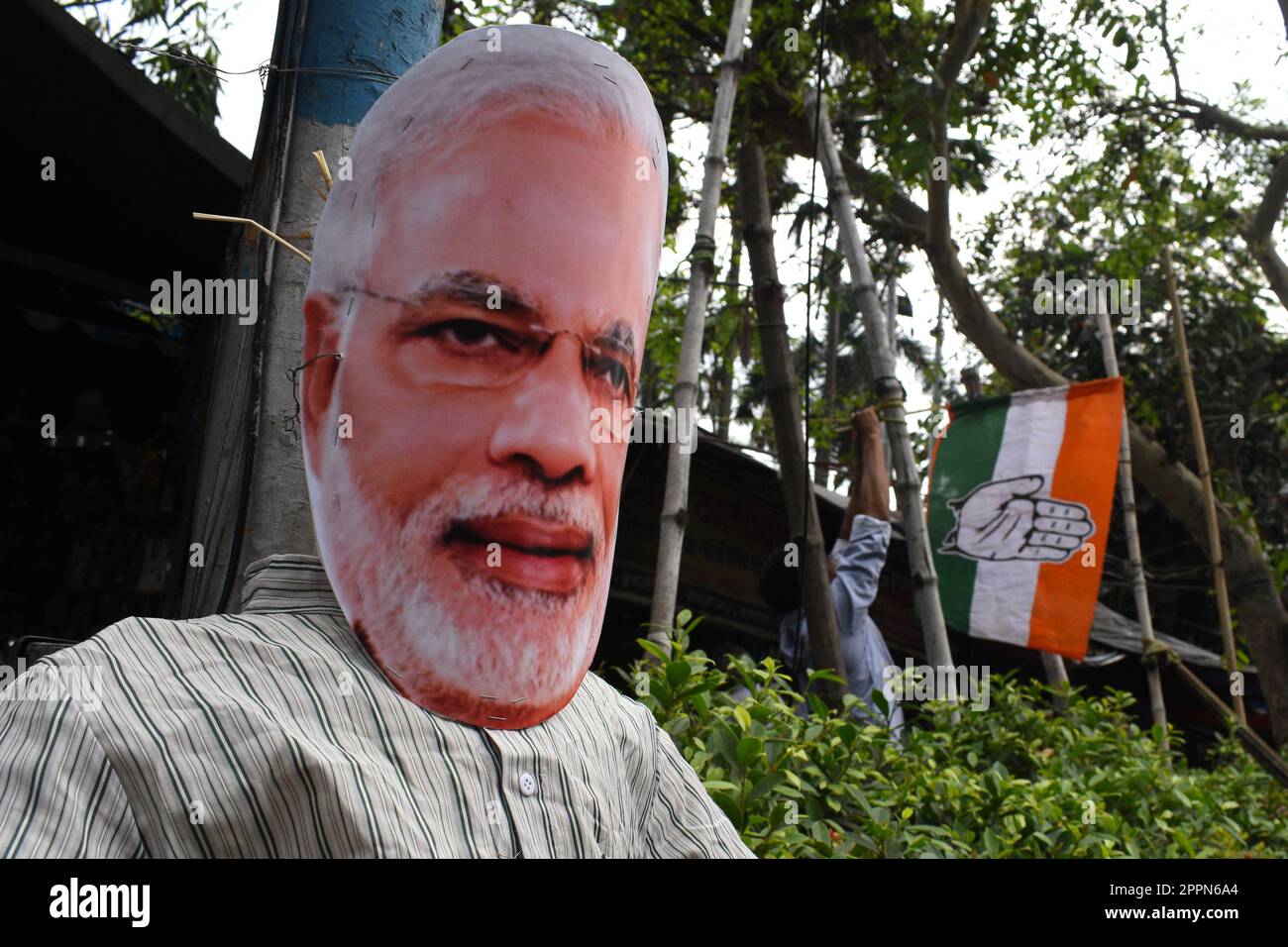 India's largest opposition Indian National Congress (INC) activists ...