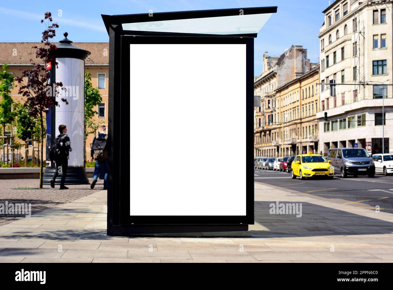 blank white ad and commercial billboard panel. mockup base. empty ...