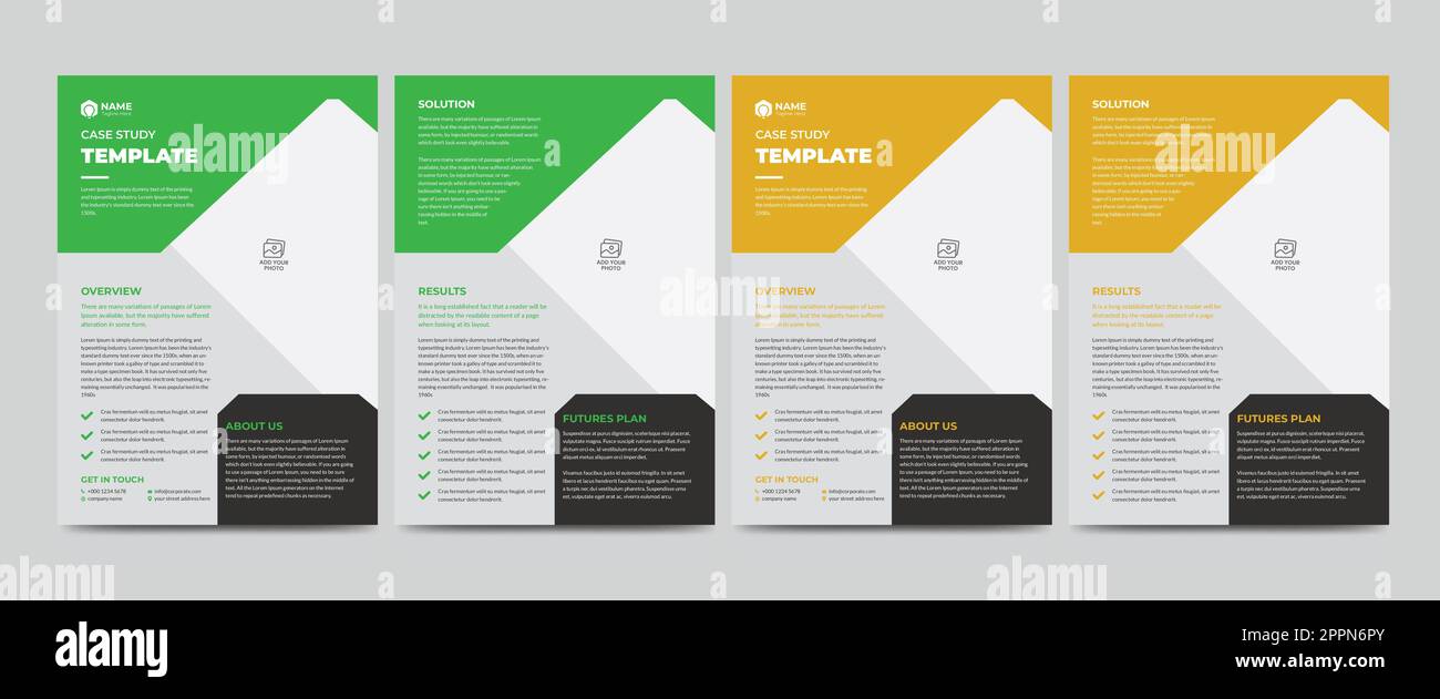 Case Study Template Corporate Modern Business Double Side Flyer and ...