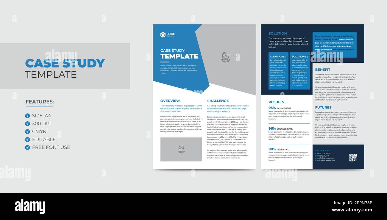 Case Study Template Corporate Modern Business Double Side Flyer and ...