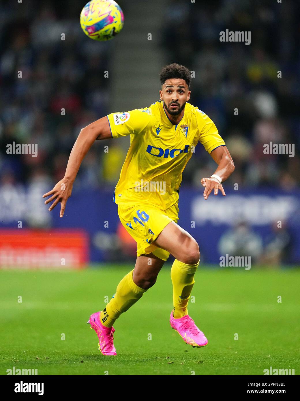 Chris Ramos of Cadiz CF during the La Liga match between RCD Espanyol ...