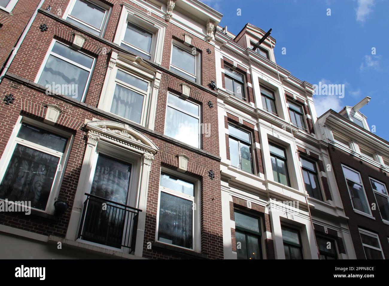 old brick houses or flat buildings in amsterdam (the netherlands Stock ...