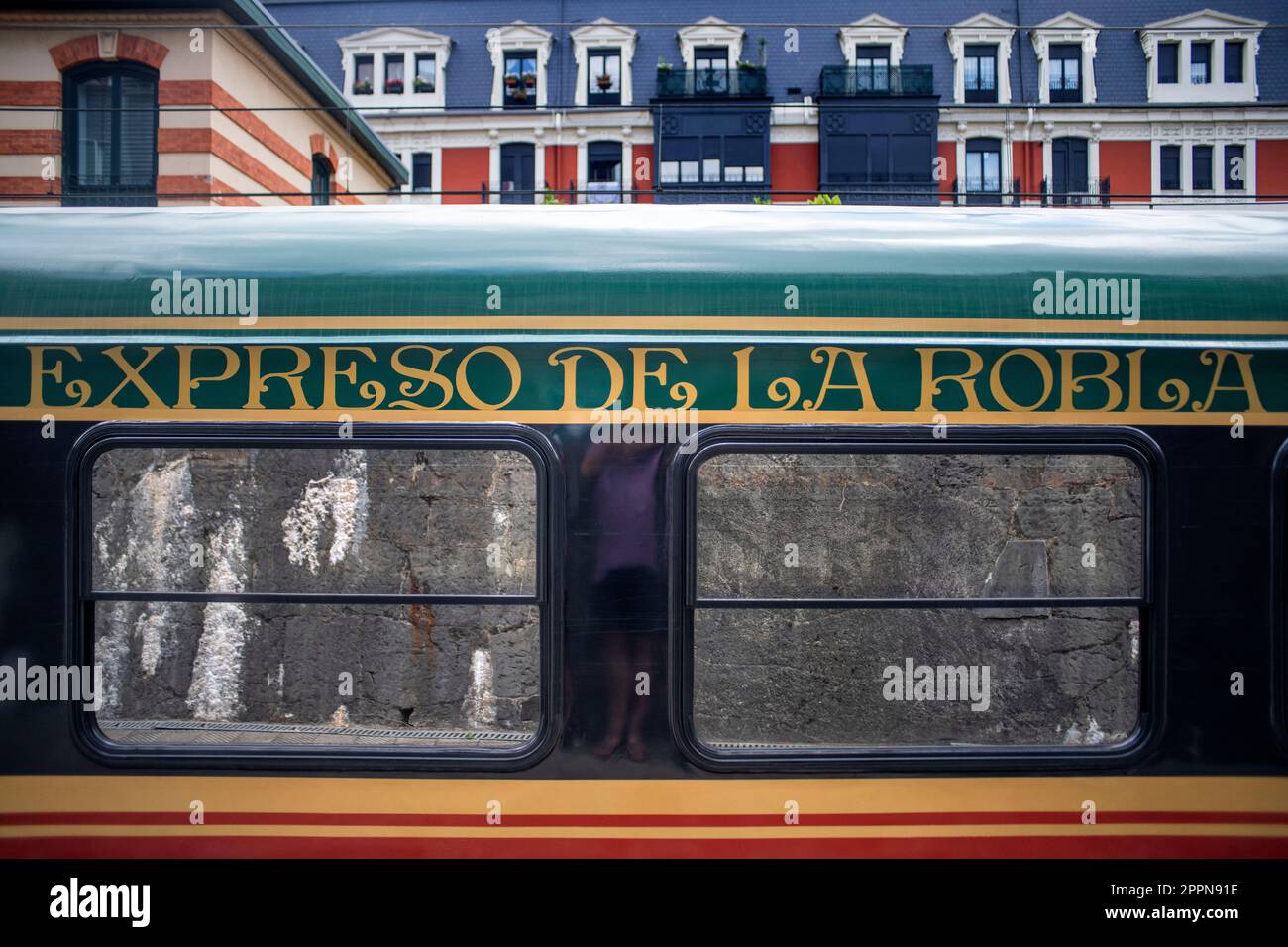 Expresso de la robla in FEVE Estacion Bilbao Concordia train station in ...