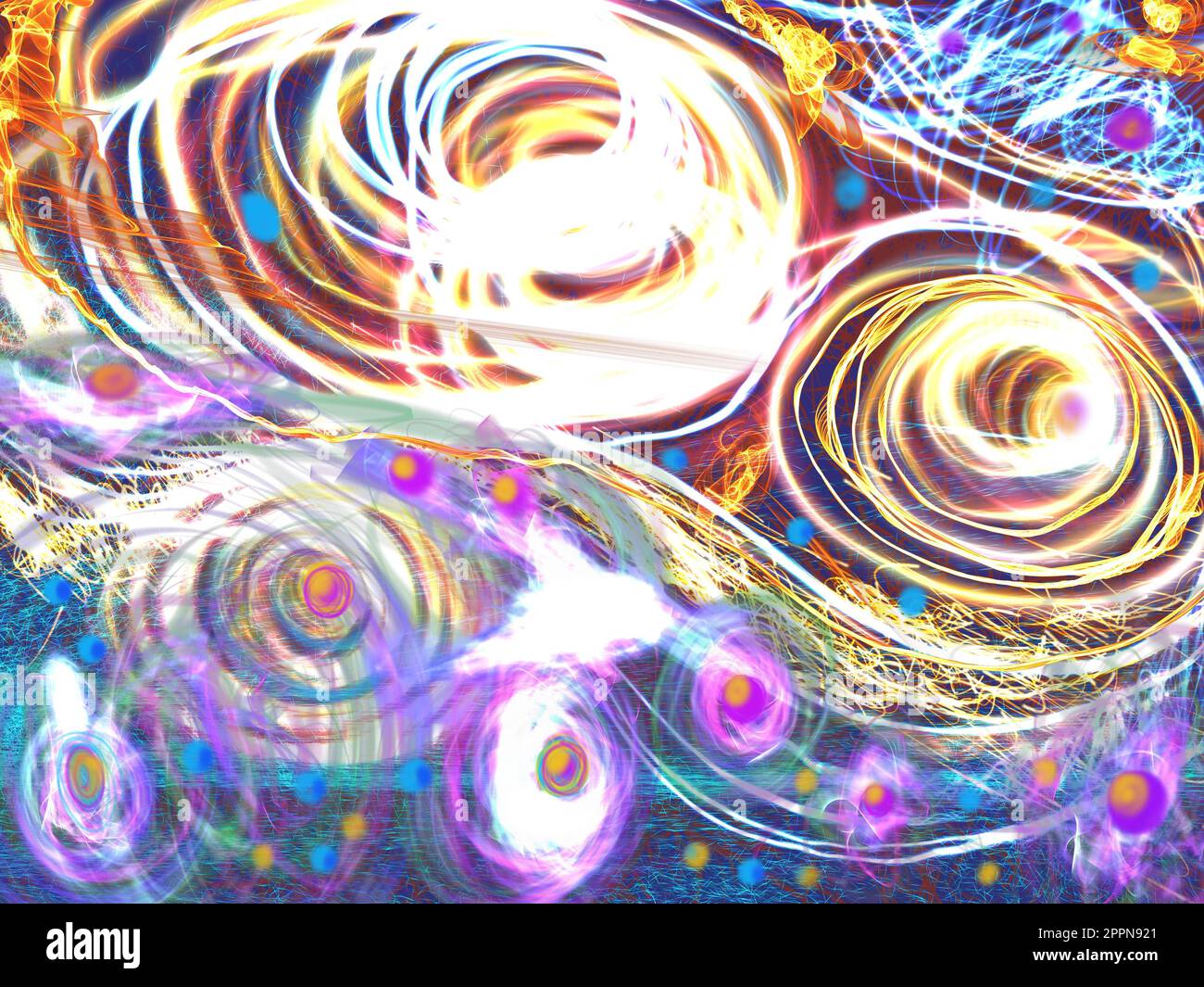 Illustration of abstract psychic wave that represents an expanded ...