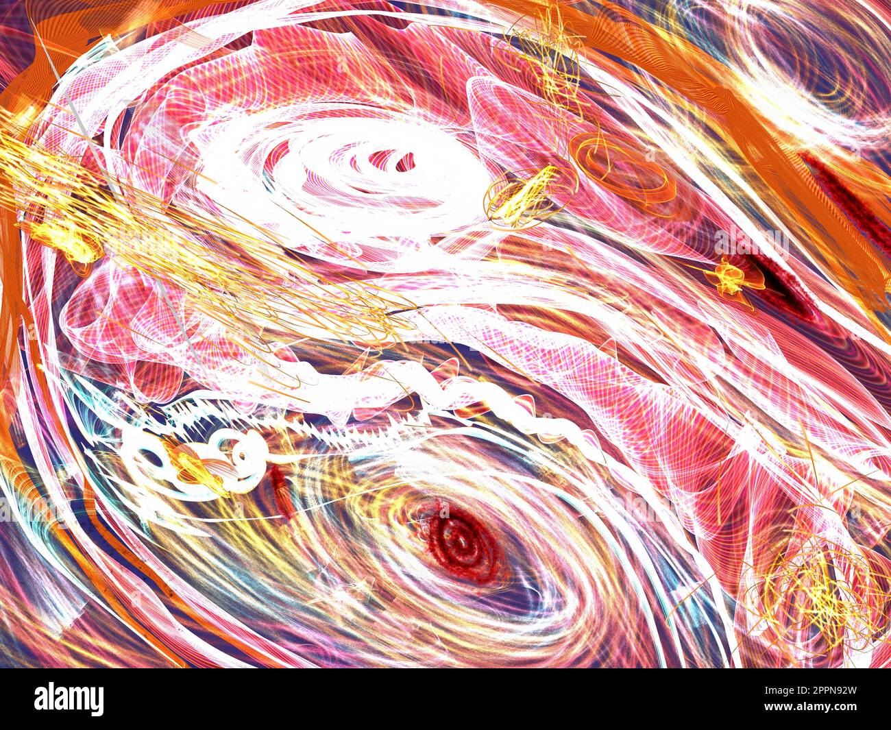 Illustration of abstract psychic wave that represents an expanded ...