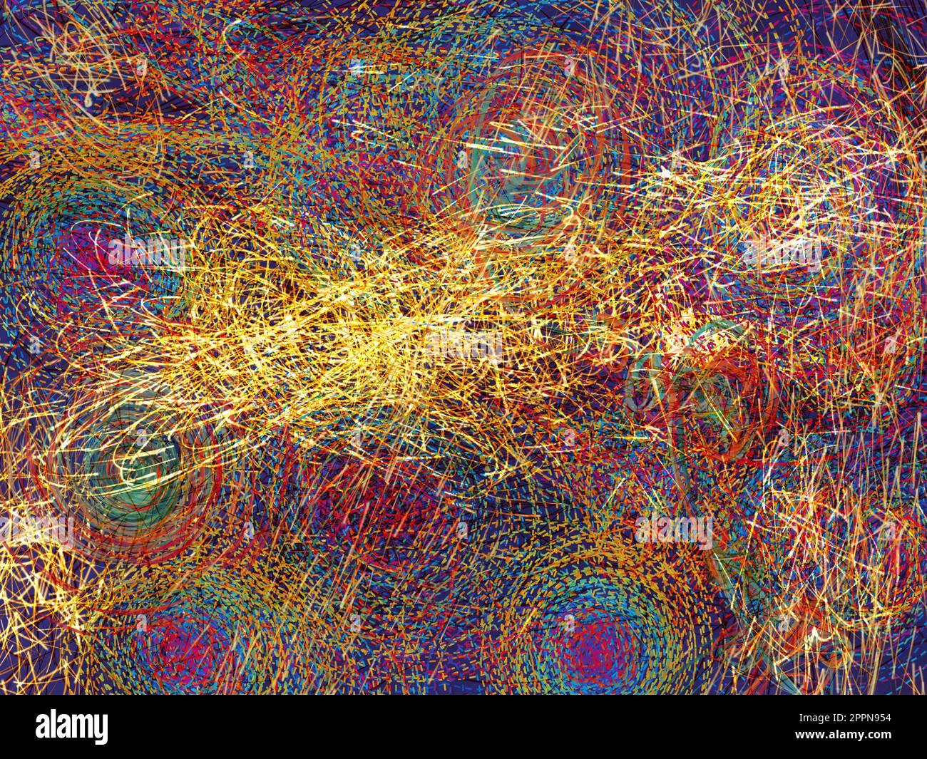 Illustration of abstract psychic wave that represents an expanded ...