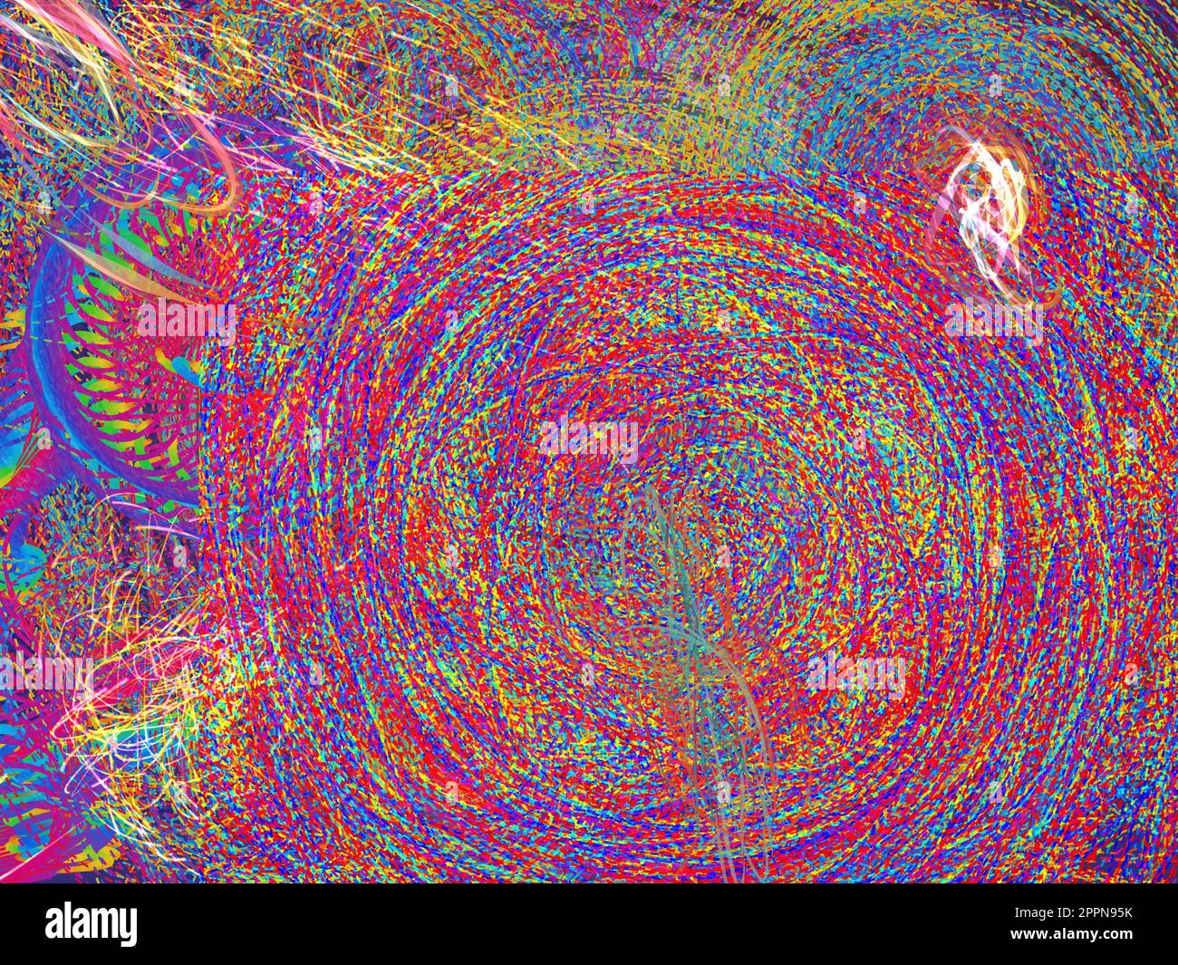 Illustration of abstract psychic wave that represents an expanded ...