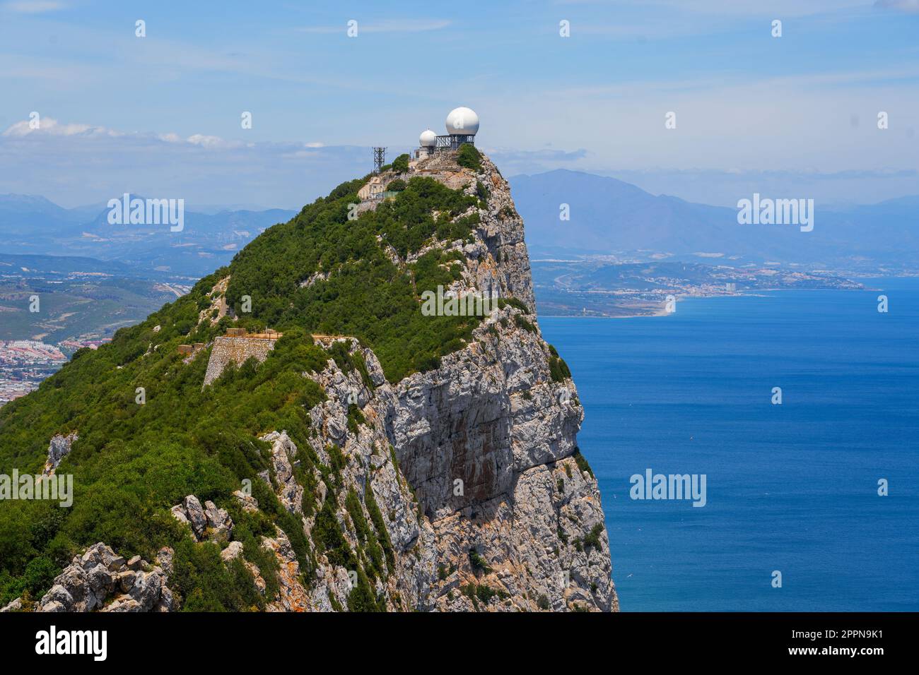 Radar station at the top of the rock of Gibraltar Stock Photo - Alamy