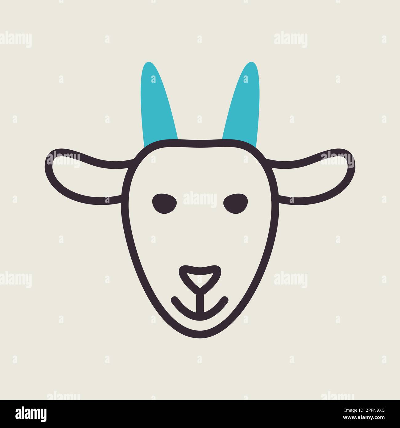 Goat icon hi-res stock photography and images - Alamy