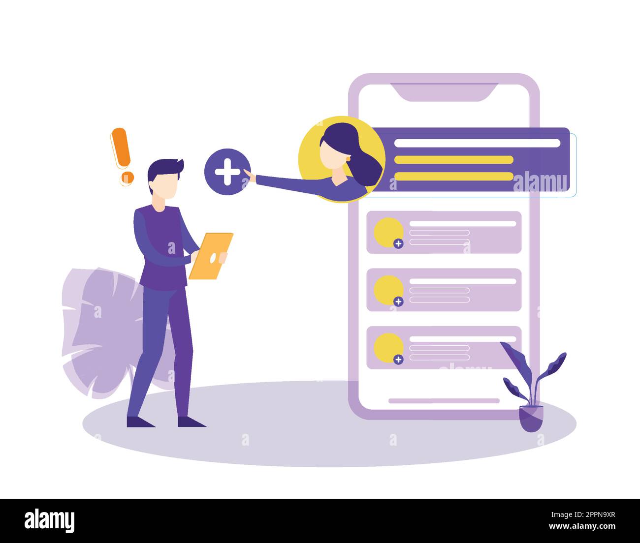 Friend request accepted Illustration Stock Vector Image & Art - Alamy