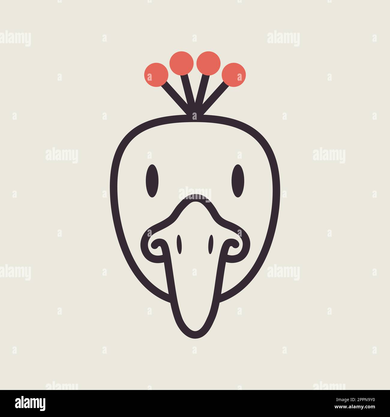 Peacock icon. Animal head vector Stock Vector Image & Art - Alamy
