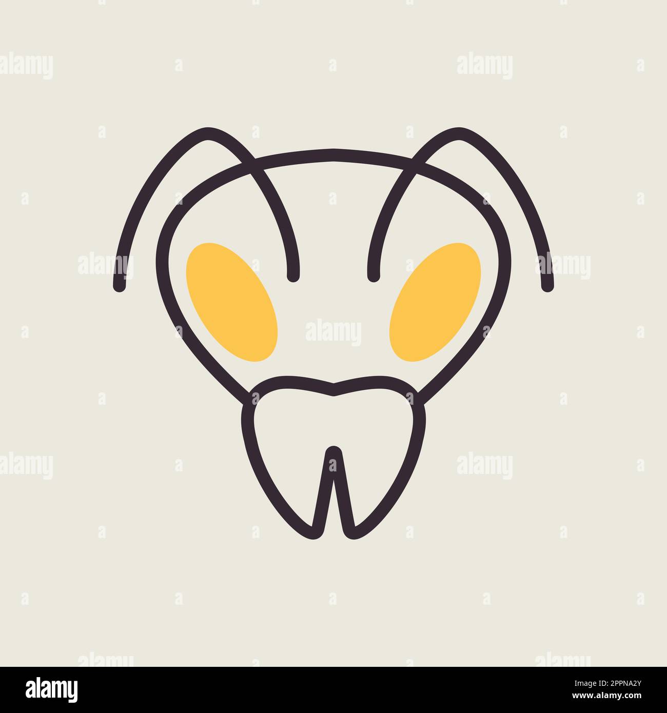 Honey bee head Stock Vector Images - Alamy