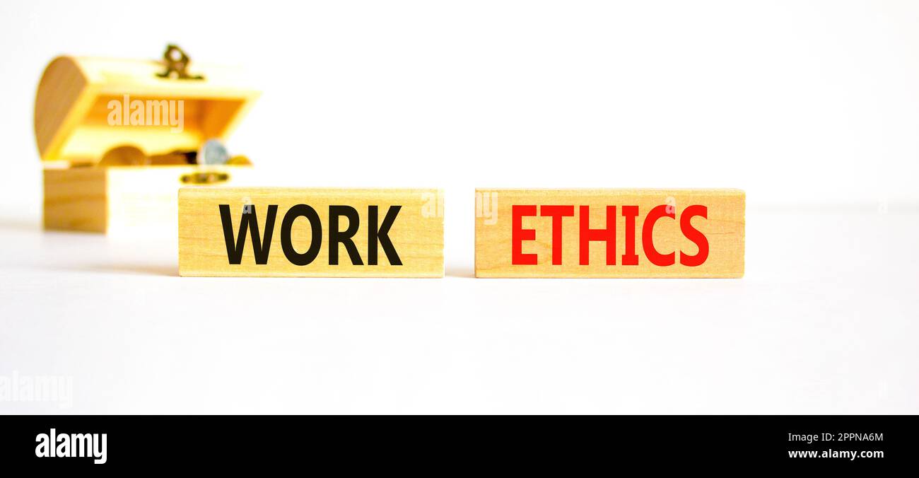 Work ethics symbol. Concept words Work ethics on beautiful wooden block ...