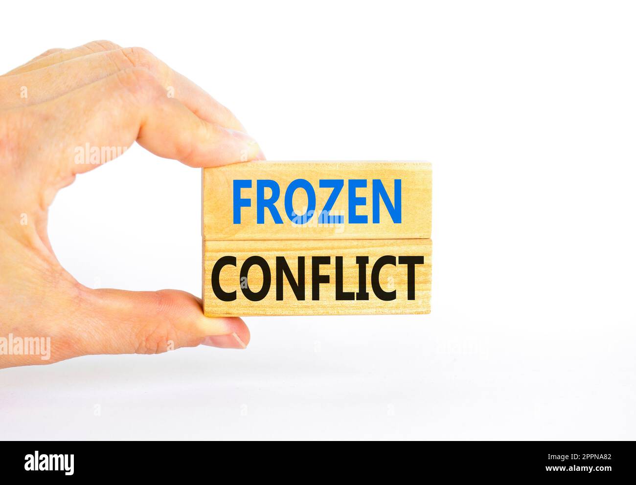 Frozen conflict symbol. Concept words Frozen conflict on beautiful ...