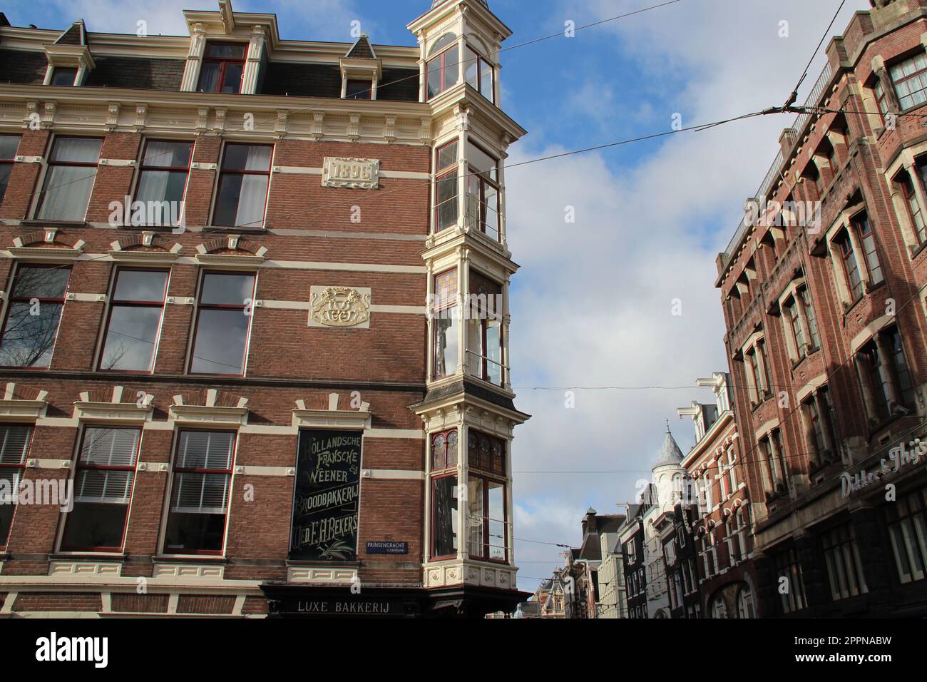 old brick houses or flat buildings in amsterdam (the netherlands Stock ...