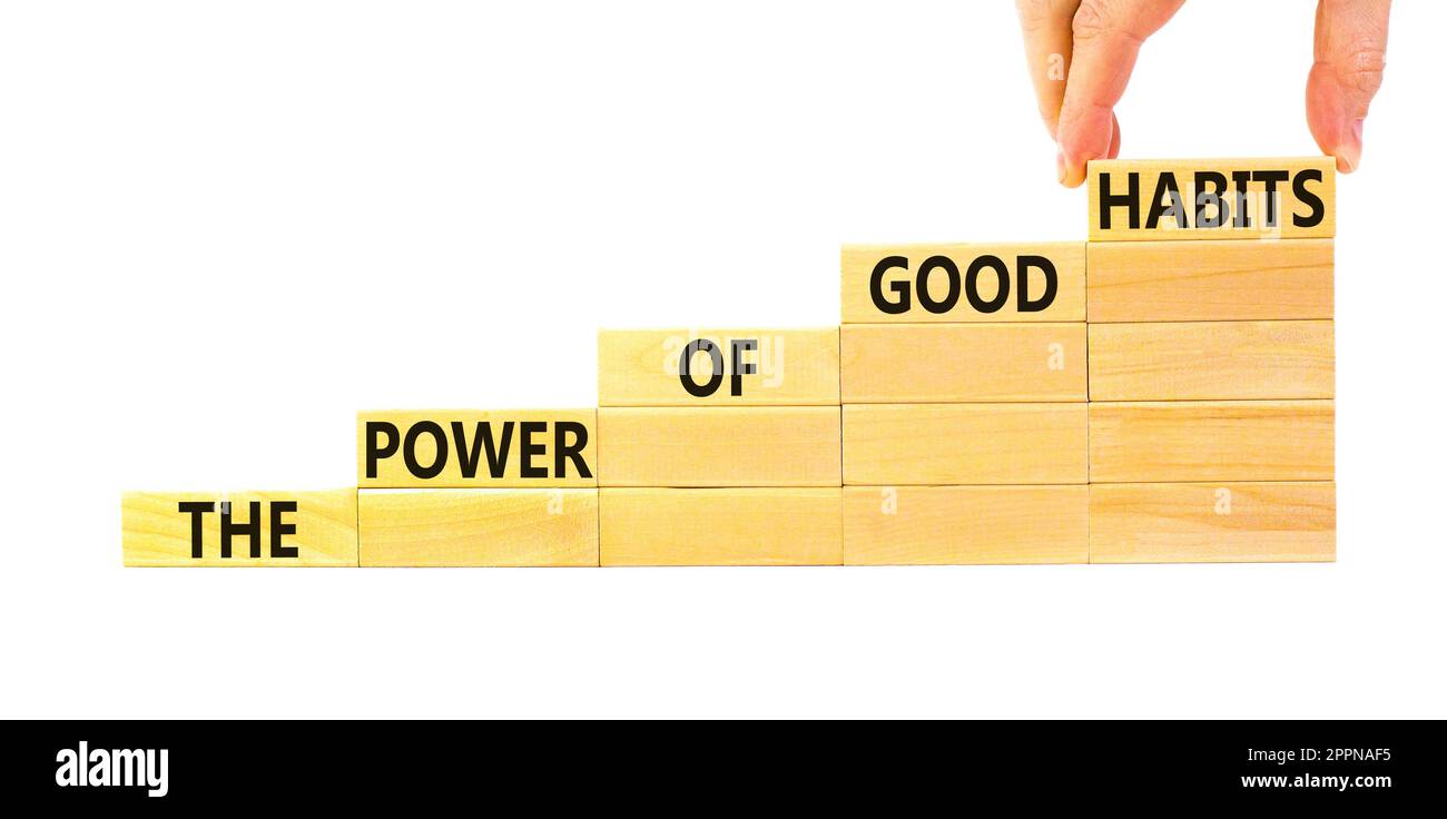 The power of good habits symbol. Concept words The power of good habits ...