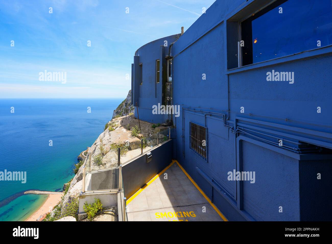 Cable car station at the top of the rock of Gibraltar Stock Photo - Alamy