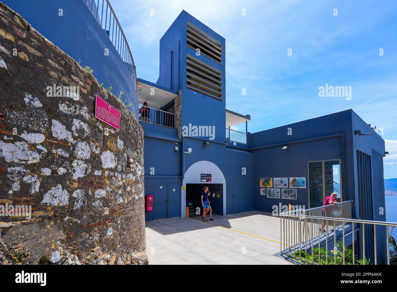 Cable car station at the top of the rock of Gibraltar Stock Photo - Alamy