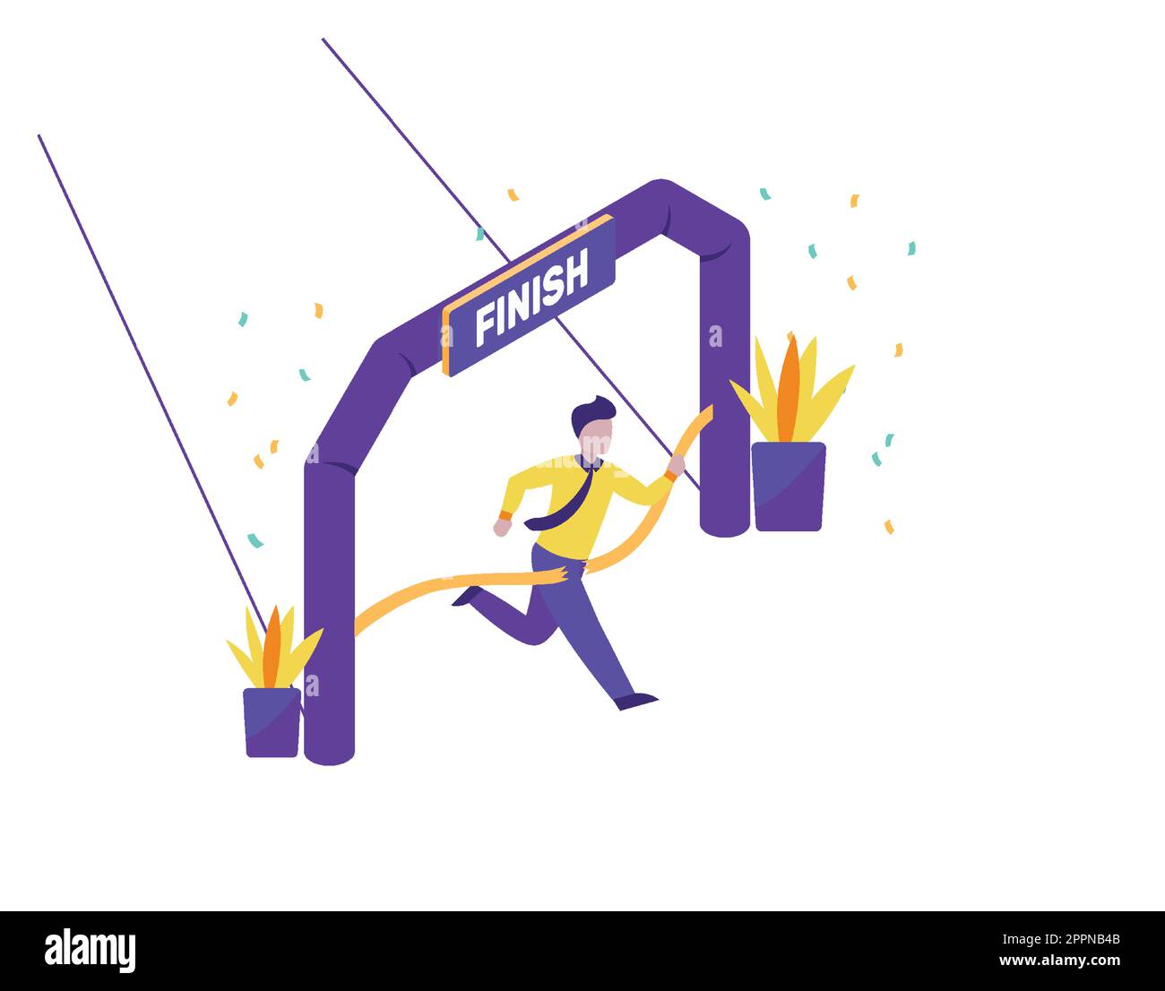 Happy young female runner Stock Vector Images - Alamy