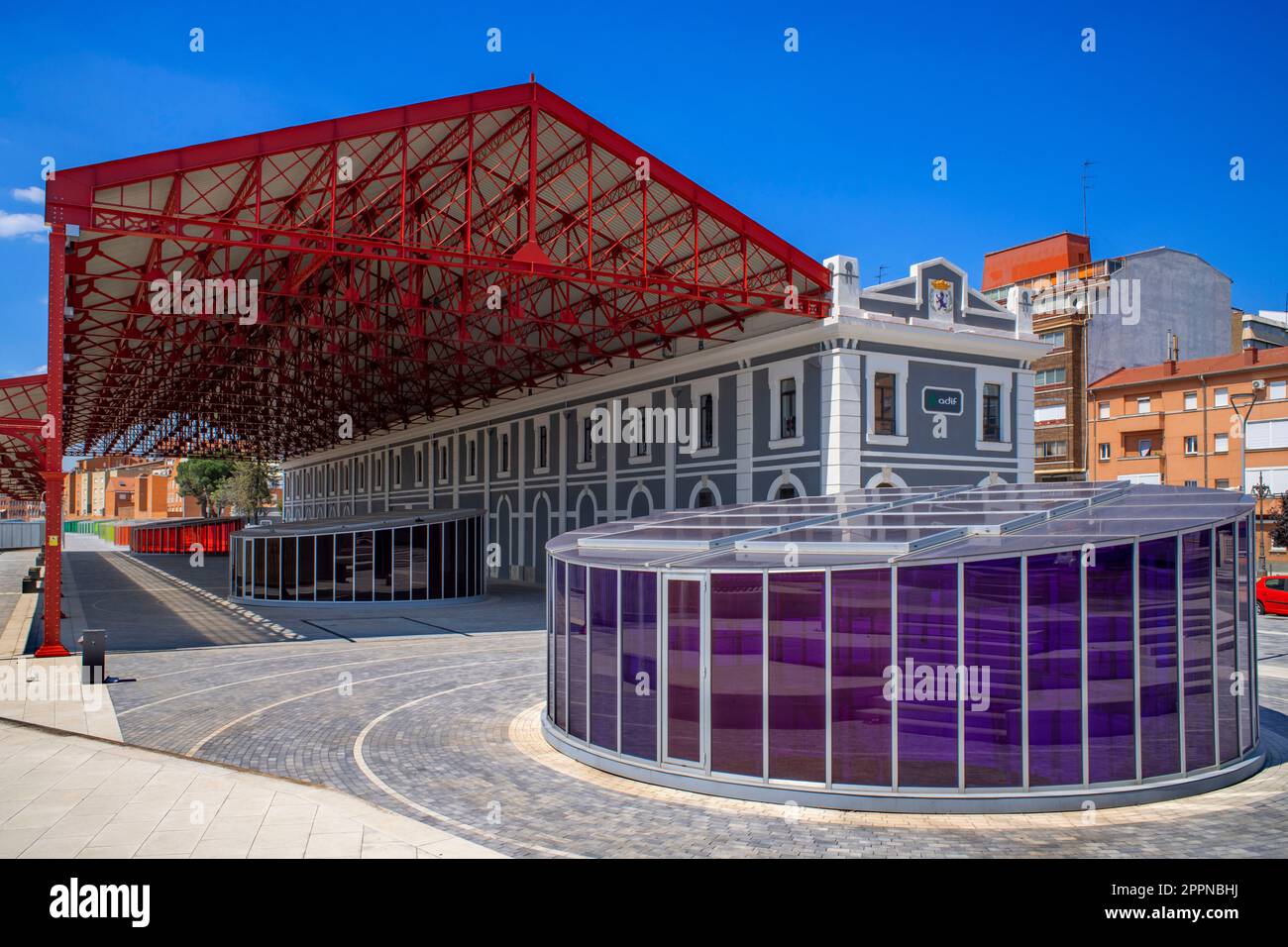 Paseo de los luceros walkway, and canopy of the historic station of ...