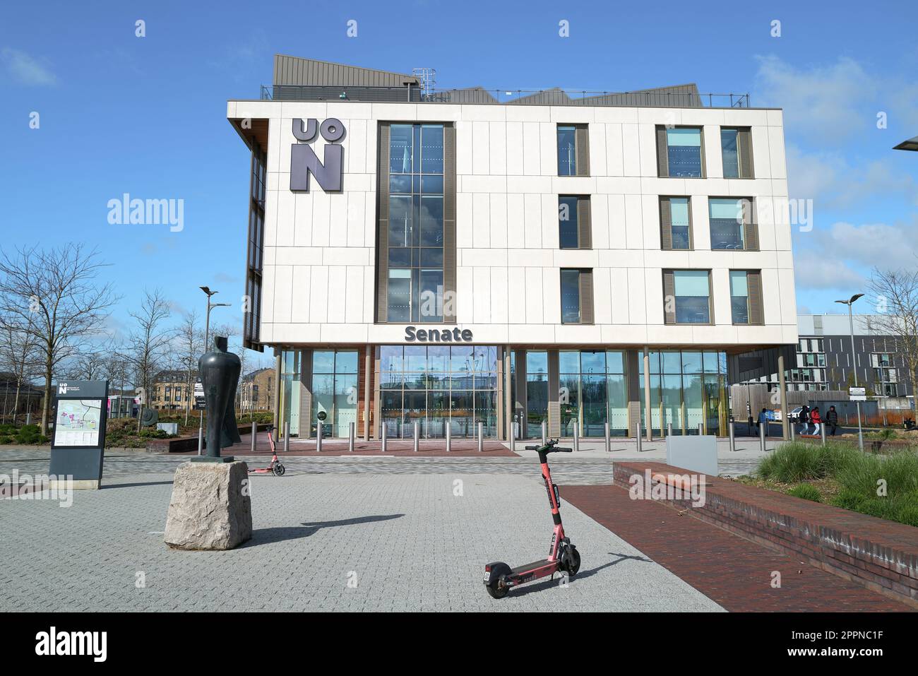 Senate building at UON, the University of Northampton, England Stock ...