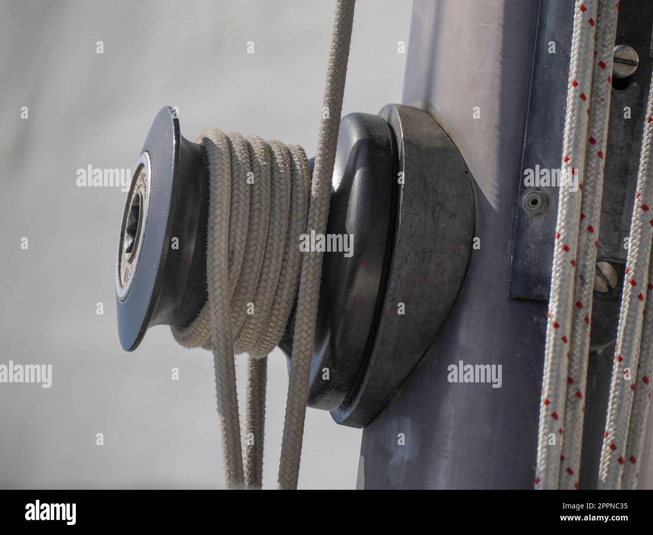 old sailboat pulley sheet winch sail detail Yachting. Sailing winch and ...