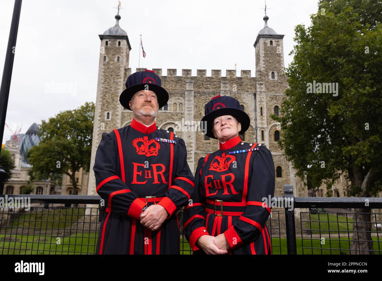 File photo dated 30/9/2021 of Yeoman Warders Emma Rousell and Paul ...