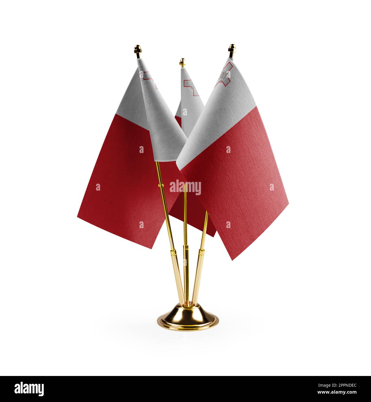 Small national flags of the Malta on a white background Stock Photo - Alamy