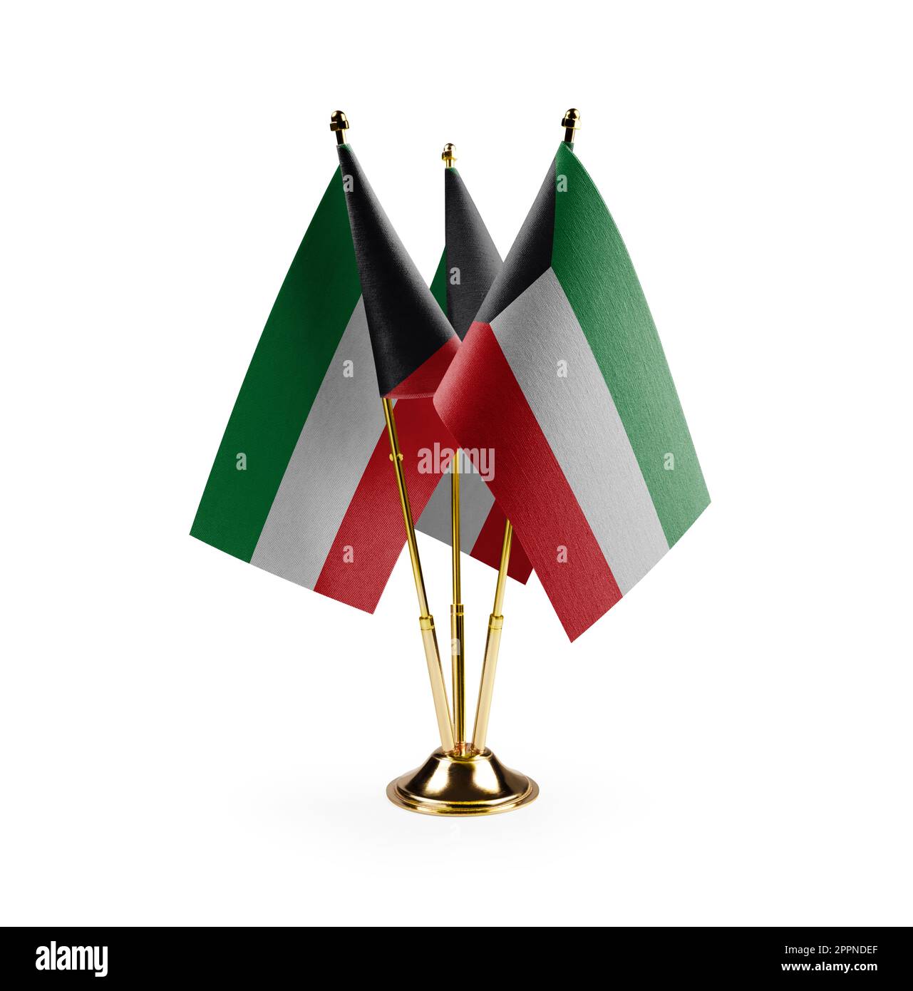 Small national flags of the Kuwait on a white background Stock Photo ...