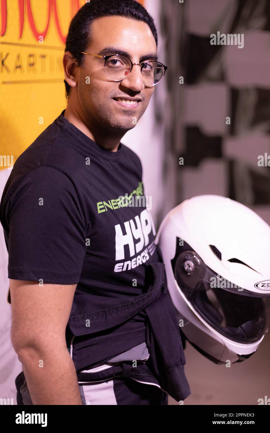 Racer winner in a go karting race Stock Photo - Alamy