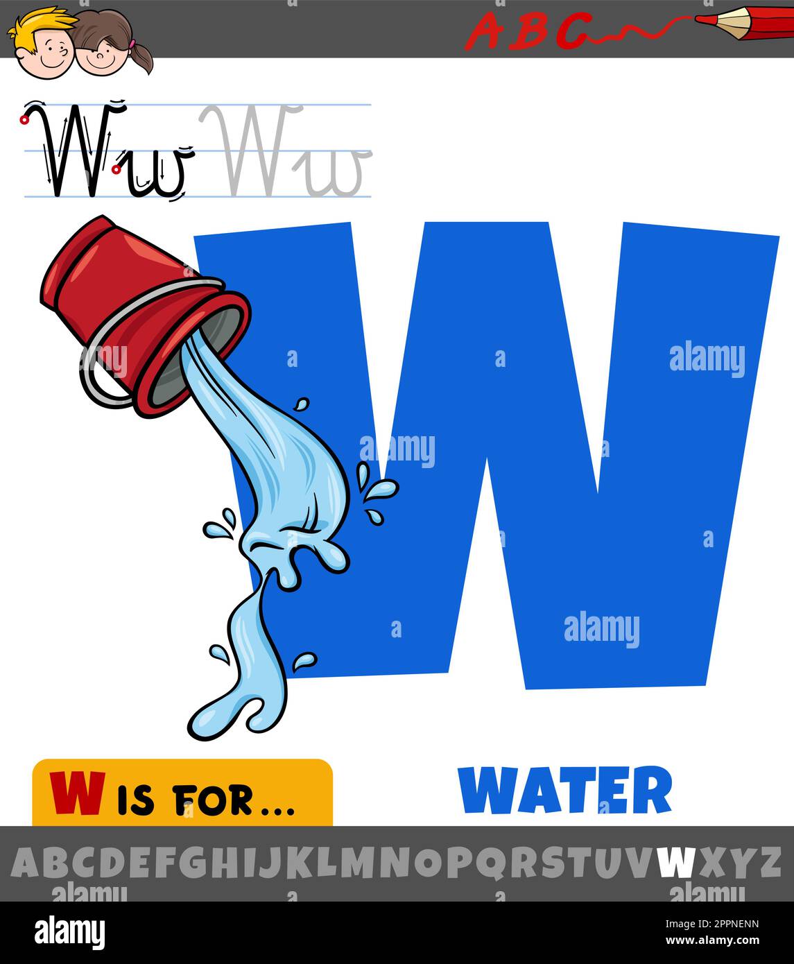 W is for water Stock Vector Images - Alamy