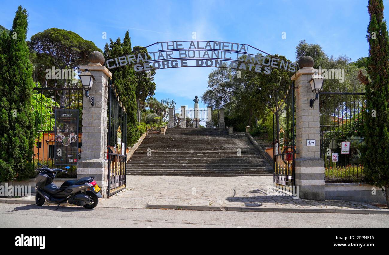 George Don gates to the Alameda Gibraltar Botanic Gardens Stock Photo ...