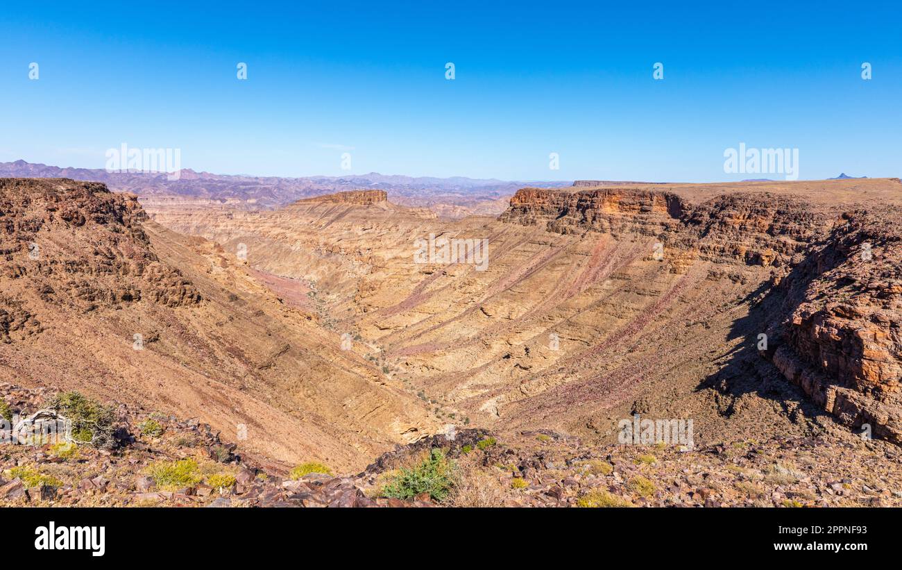 Fish River Canyon, world's second largest canyon, Hobas, South Namibia ...