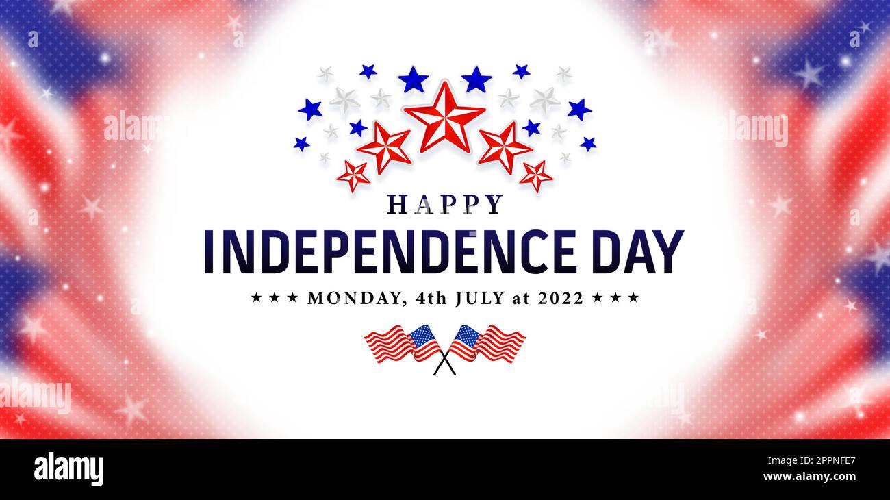 happy independence day background with stars and blurred for website ...