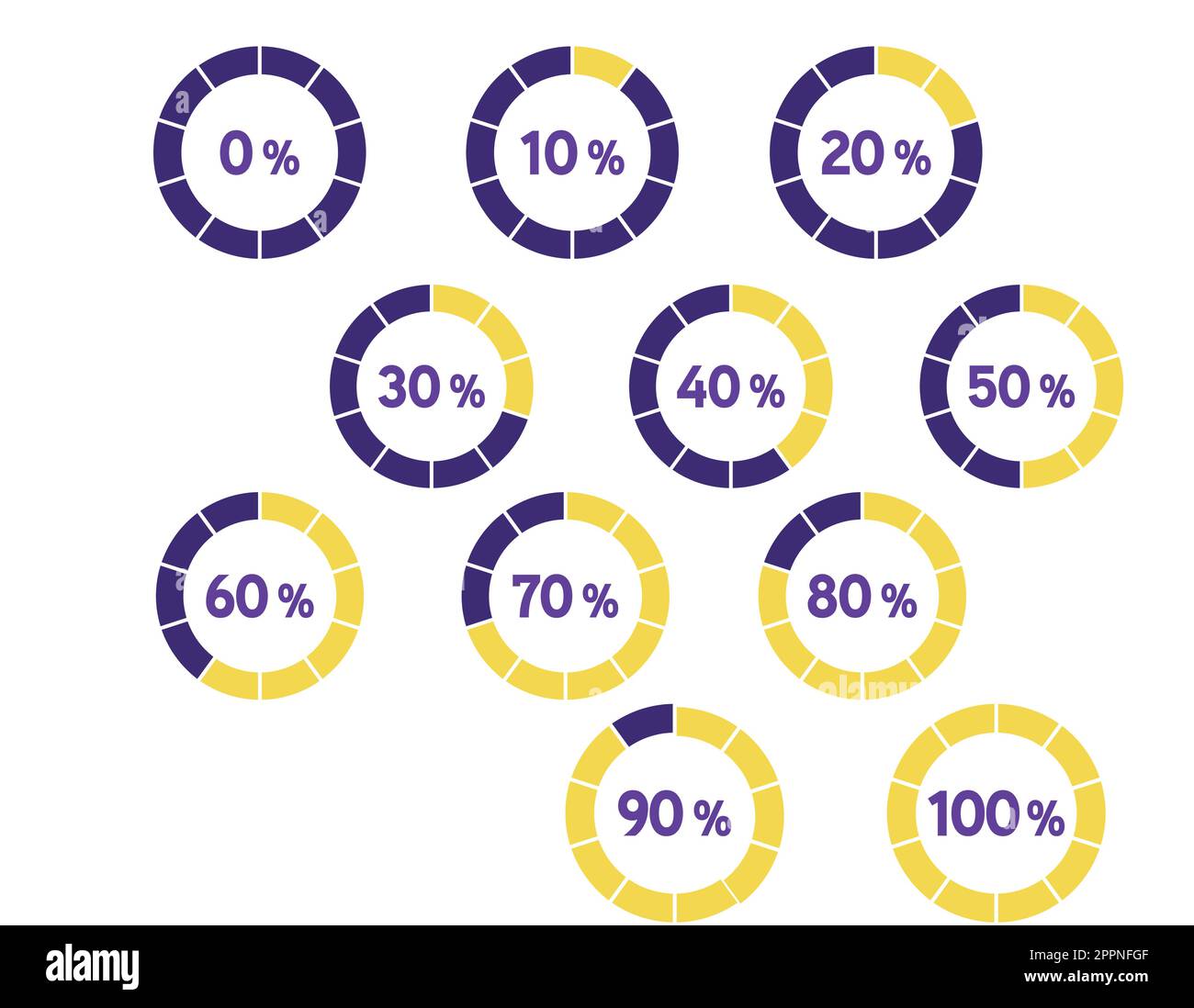 Circle chart graph flat design percentage vector Stock Vector Image ...